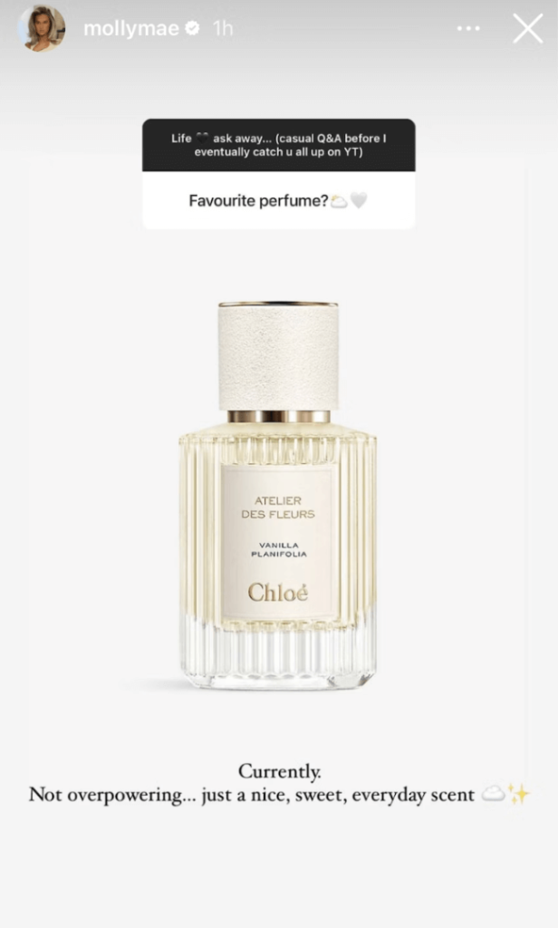 Dit is het favo parfum van Love Islands Molly-Mae