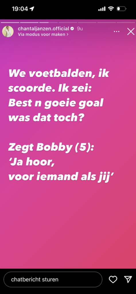 Hilarisch! Zoontje Bobby steekt de draak met Chantal Janzen